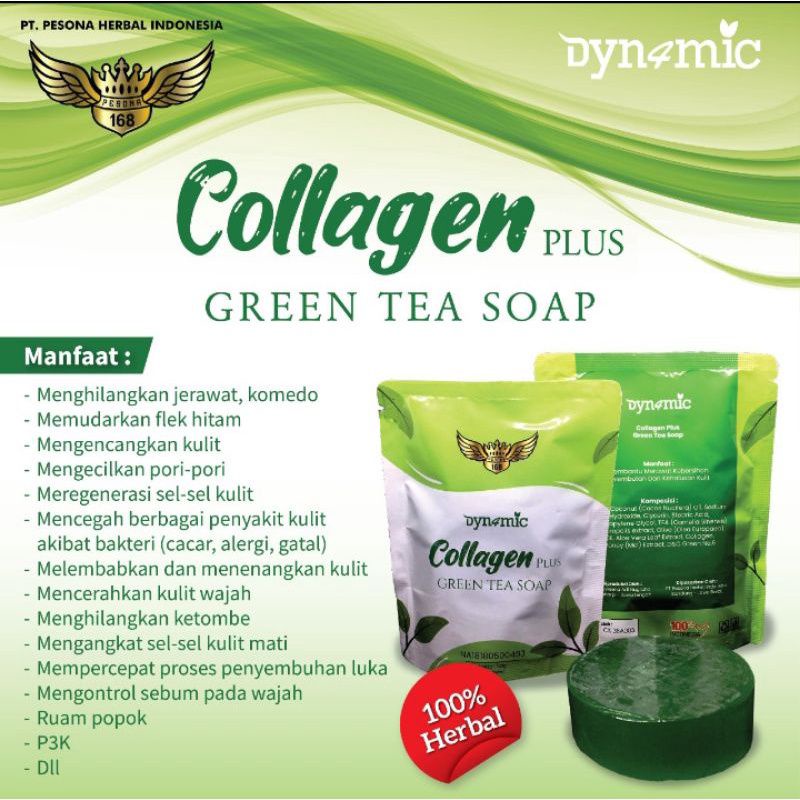 Dynamic Collagen Plus Green Tea Soap 50g | Shopee Philippines