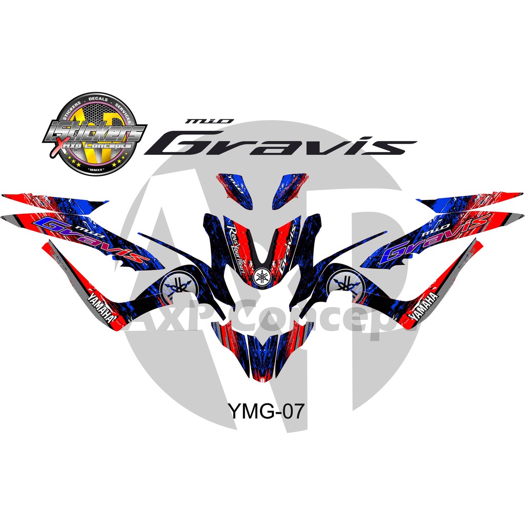 Yamaha Mio Gravis Decal Kit YMG-07 | Shopee Philippines