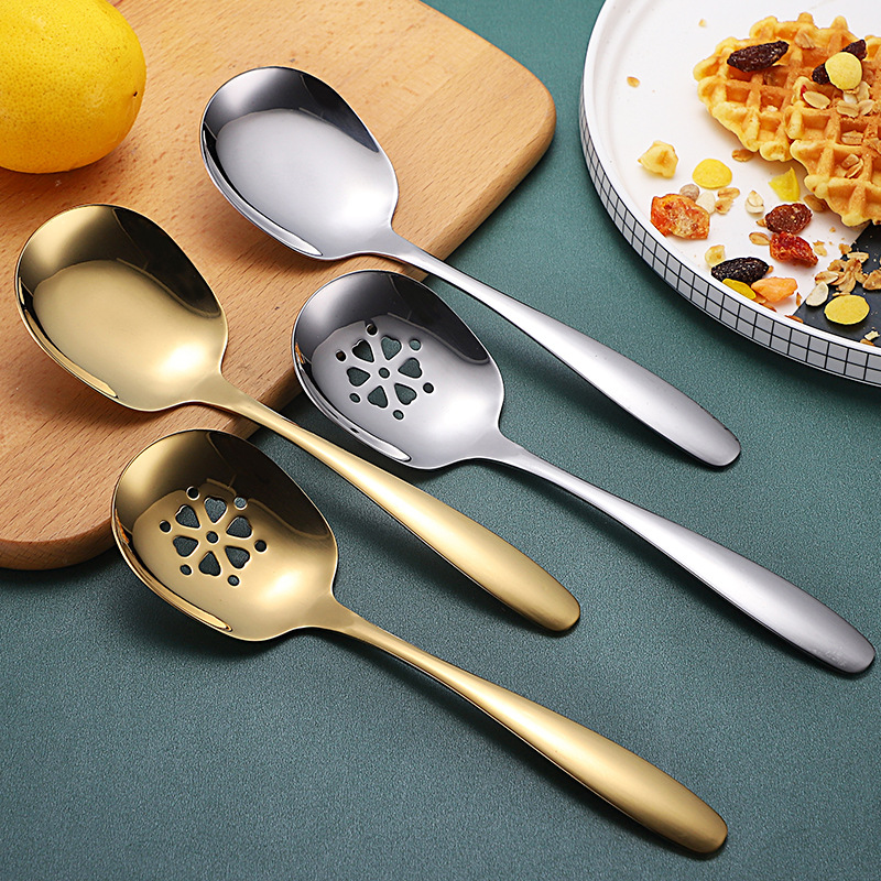 304 stainless steel large spoon Public spoon Buffet serving spoon Large ...