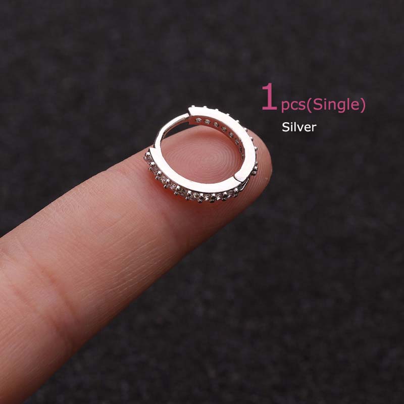 1pcs Mini Hoop Earrings Tragus Rook Lobe Auricle Helix Piercing 6mm 8mm ...