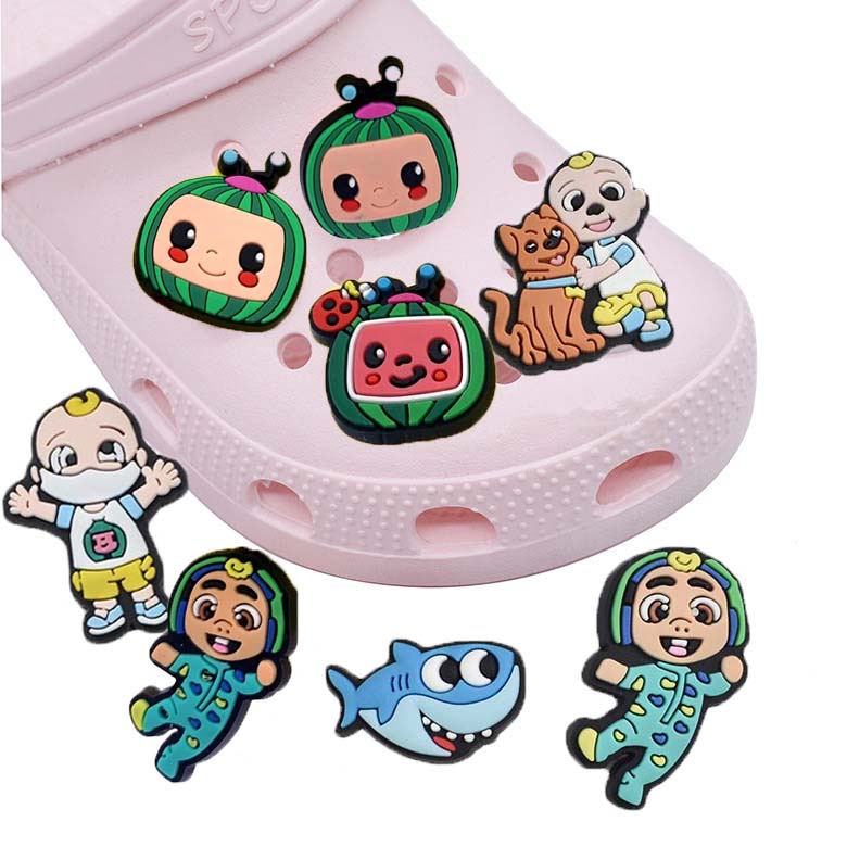 Cute Cocomelon Jibitz Croc Shark Shoe Charms Watermelon Jibits Crocks ...