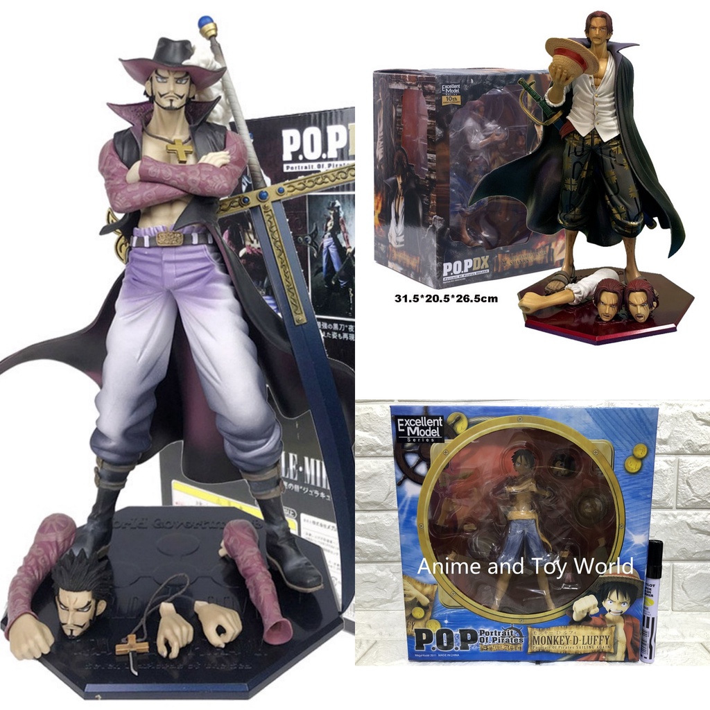 One Piece Monkey-D-Luffy POP Excellent Model Mihawk Shanks Boa P.O.P DX ...