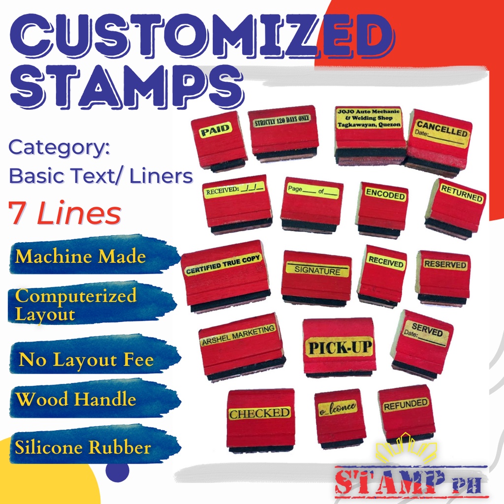 Stamp Customized Rubber Stamp or Personalized Stamps in Wood handle For ...