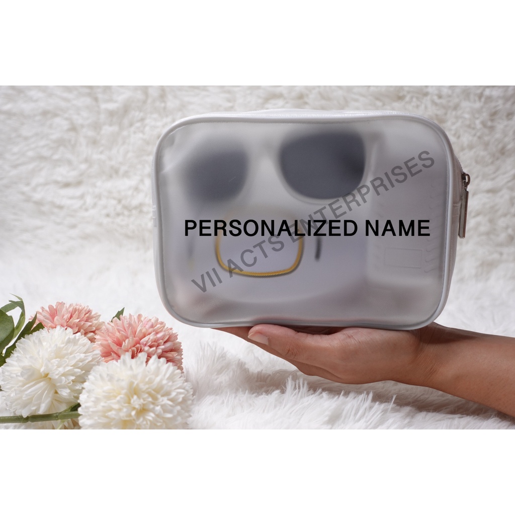 PERSONALIZED POUCH TRANSPARENT ORGANIZER MAKE UP POUCH | Shopee Philippines