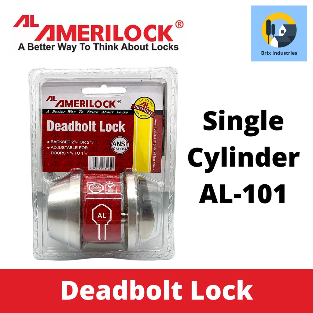 Amerilock Deadbolt Lock AL 101 SS (Single Cylinder) | Shopee Philippines