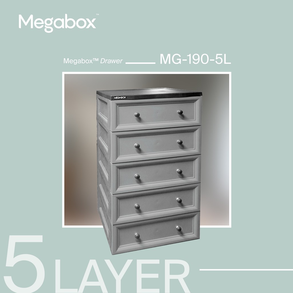 Megabox MG 190-5 Layers Elegant Drawer Do it Yourself (DIY) | Shopee Philippines