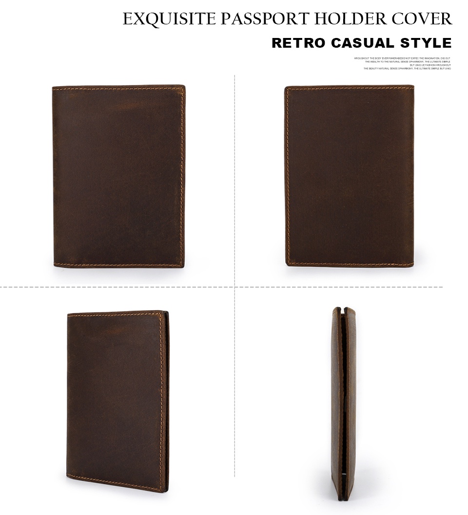 CONTATC'S Passport Holder Men Genuine Leather Thin Id Card For ...