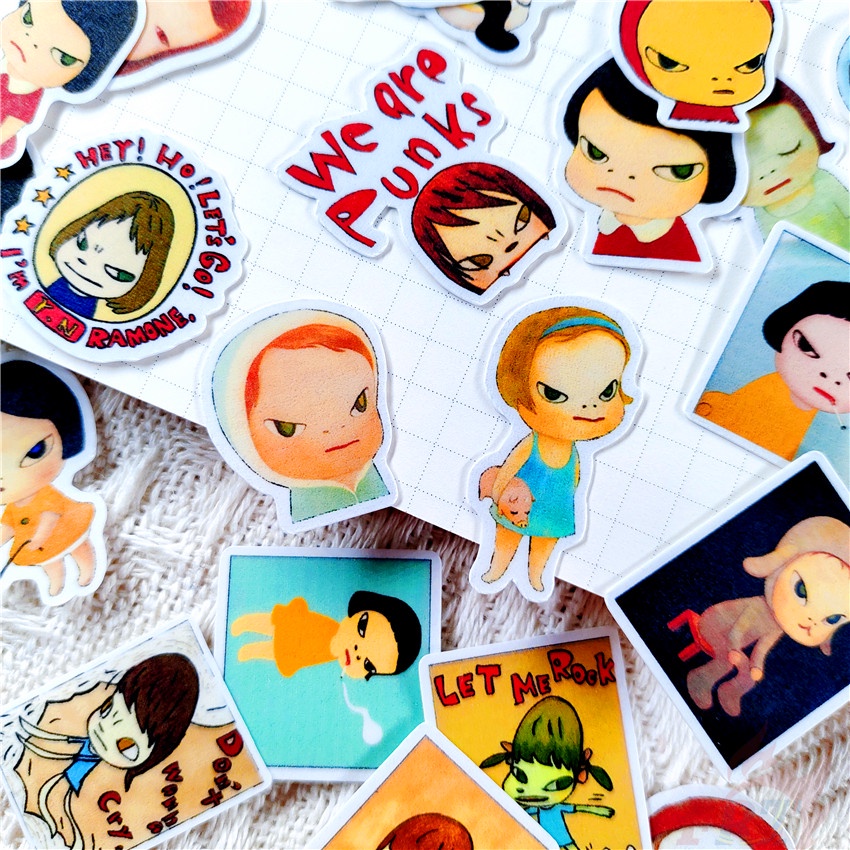 Nara Yoshitomo . Art Girls Q-1 Mini Diary Manual Stickers ★★★ 48Pcs/Set ...