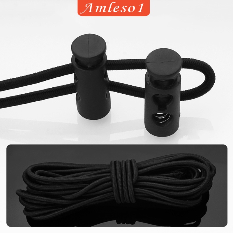 [AMLESO1] 20 PCS Cord Locks & Elastic Bungee Nylon Shock Cord 10 ft ...