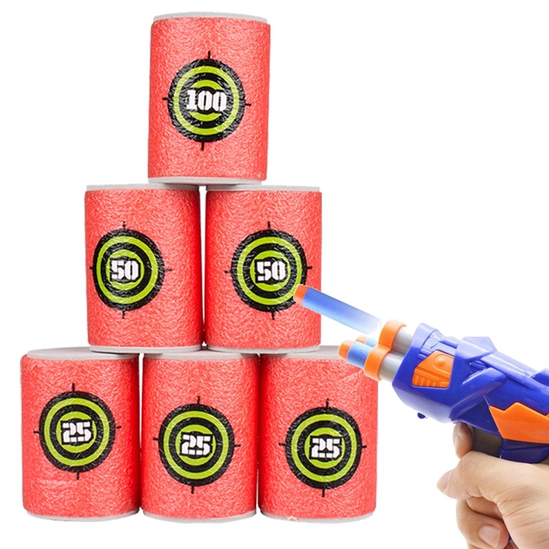 6Pcs Bullets Target for soft gun Toy Gun Shooting Target | Shopee ...