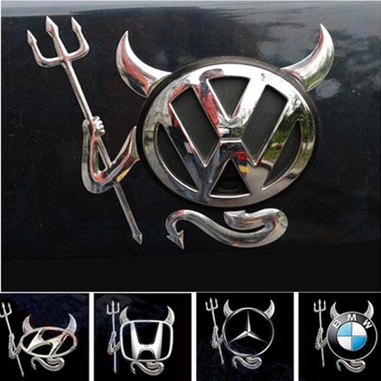 Car Styling 3D Funny Car Stickers Little Devil Angel Sticker on Car ...
