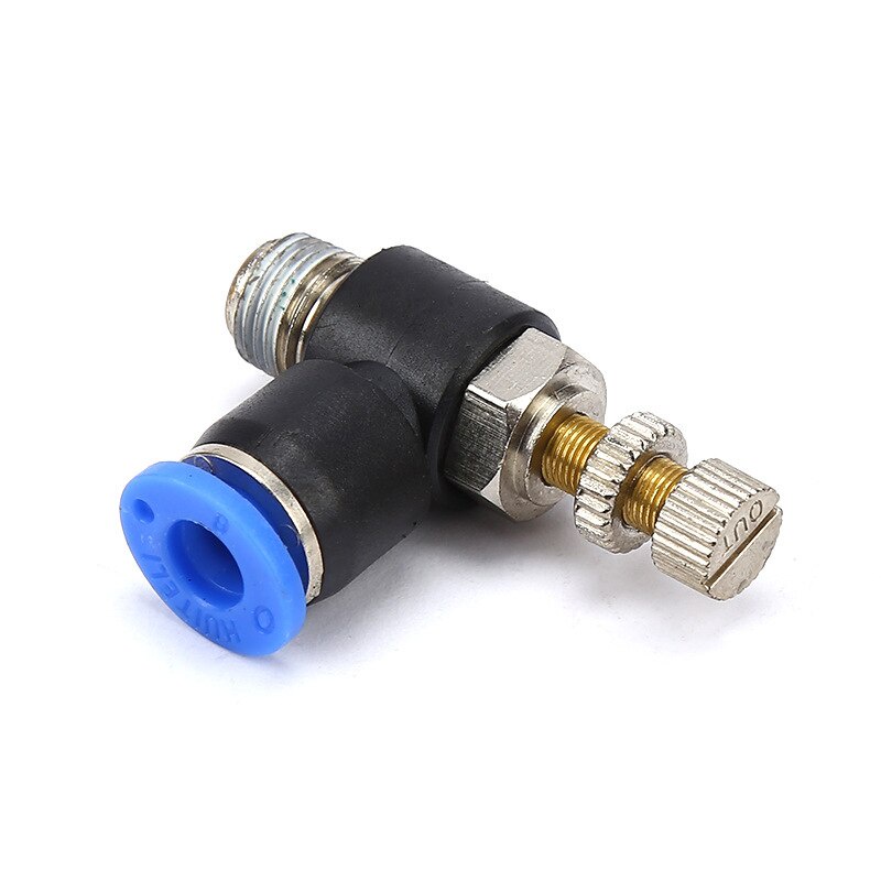 4mm 6mm 8mm 10mm 12mm Tube To 1/8 "1/4" 3/8 "1/2" BSP Male Air Pneumatic Speed Flow Controller ...