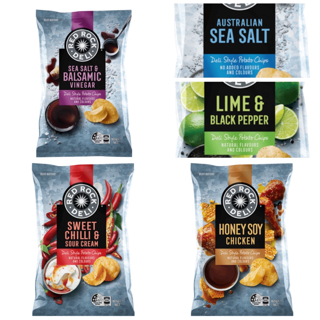 Red Rock Deli Potato Chips from AUS [ Honey Soy Chicken / Lime & Black ...
