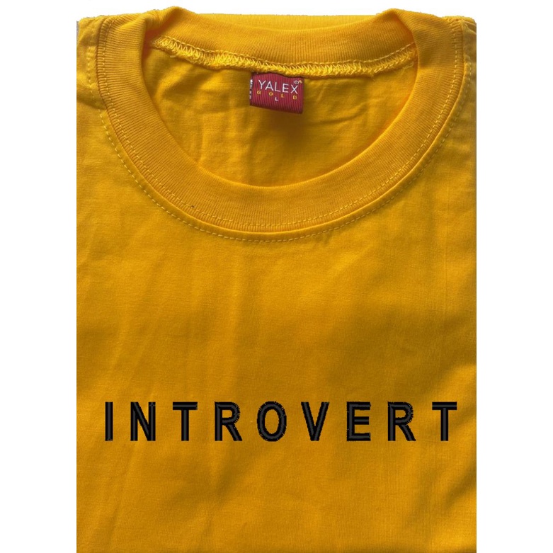 INTROVERT Minimalist Embroidered Aesthetic Tees Unisex Tshirt Design ...