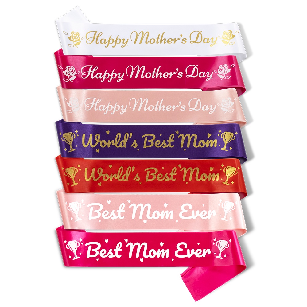 Best Mom Ever / World's Best Mom / Happy Mother's Day Satin Sash ...