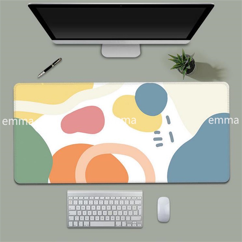 Simple Mouse Mat Morandi Color Mouse Pad Large Office Learning Wrist ...