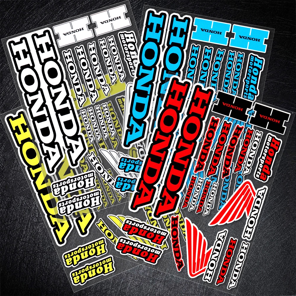 Honda reflective motorcycle sticker racing car helmet Decal decoration ...