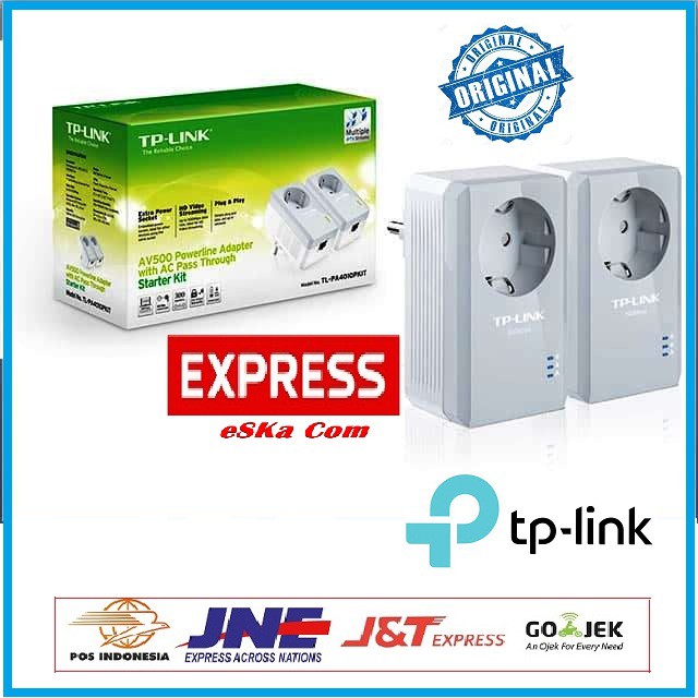 Powerline Adapter AV500 TP-Link TL-PA4010PKIT - With AC Pass Through ...
