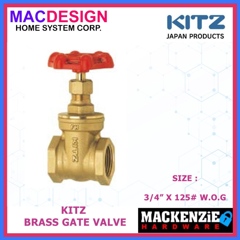 KITZ BRASS GATE VALVE 3/4 X 125# WOG | Shopee Philippines