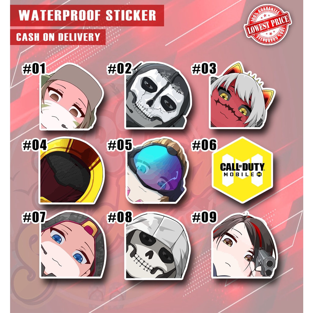 Call Of Duty Mobile Characters Game Inspired Water Proof Stickers ...
