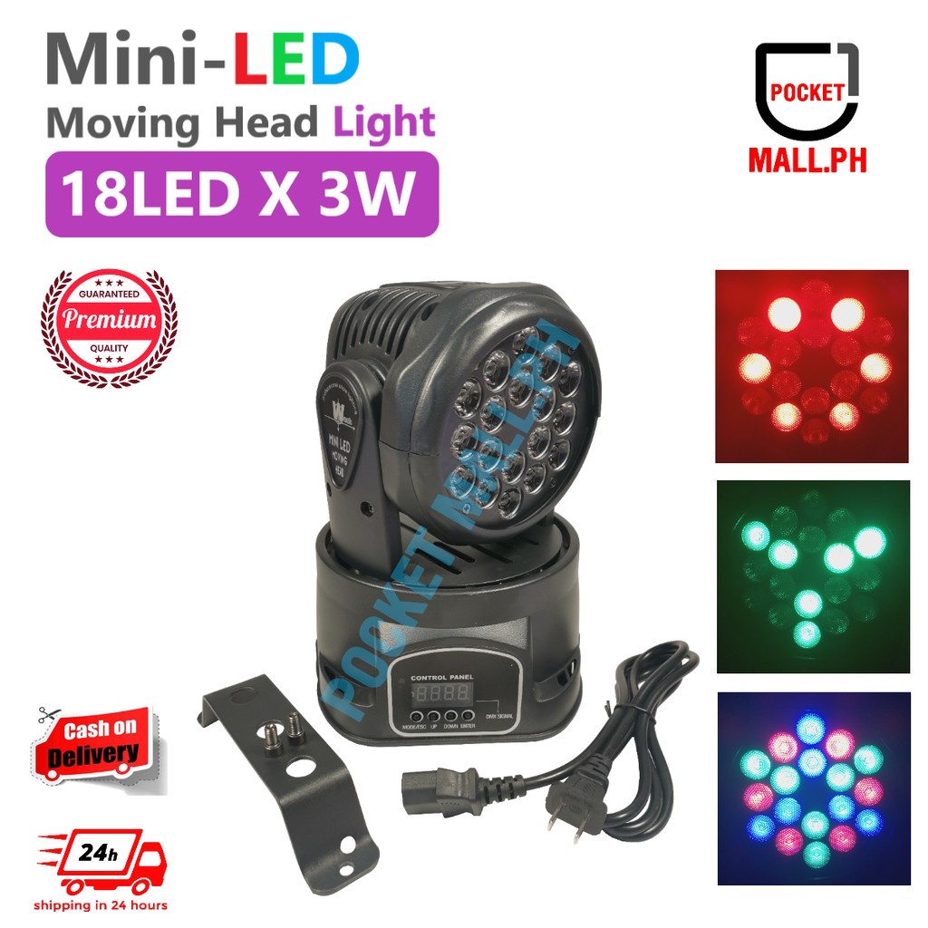 DMX 512 7 LED and 18 LED Mini-LED Par Light Moving Head Stage Party ...