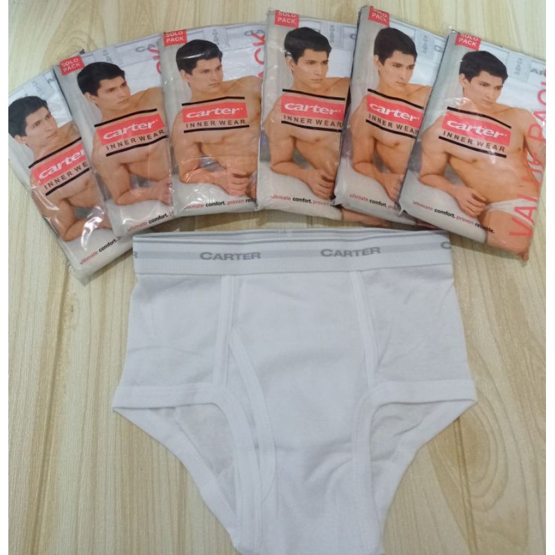 Carter brief ( 3 PCS. ) white for men adult size:28,30,32,34,36,38,40 ...