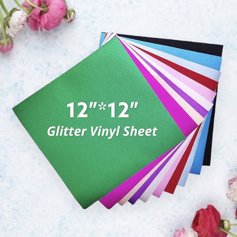 Glitter | 12”x12” Adhesive Vinyl Sticker sheets craft sheet permanent ...