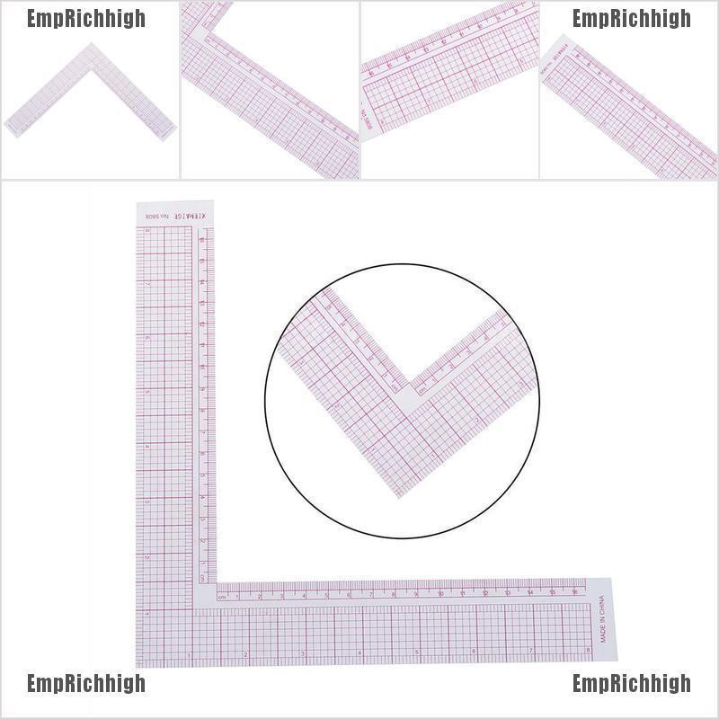 QrhYK Tailor Drawing Craft Tool L-shape Ruler Sewing Square Curve Ruler ...