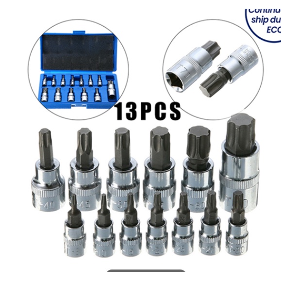 29PCS Torx Star Socket Set Bit Male Female E T Sockets With Torx Bit ... 29PCS Torx Star Socket Set Bit Male Female E T Sockets With Torx Bit ...