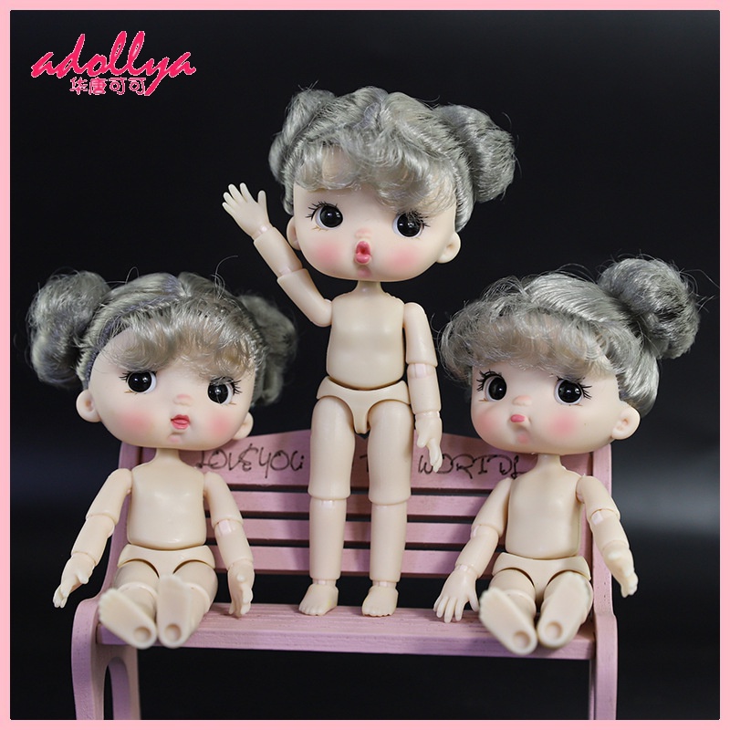 OB11 Doll 1/12 BJD Doll 12.8cm 3D eyes 12 Movable Joints Toys for Girls Ball Jointed Swivel Doll ...