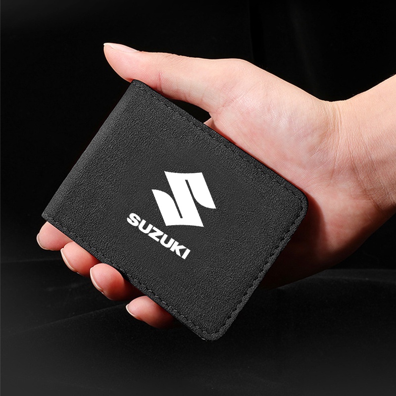 Leather Driver's License Case with Car Logo Slim Black Car Motorcycle ...