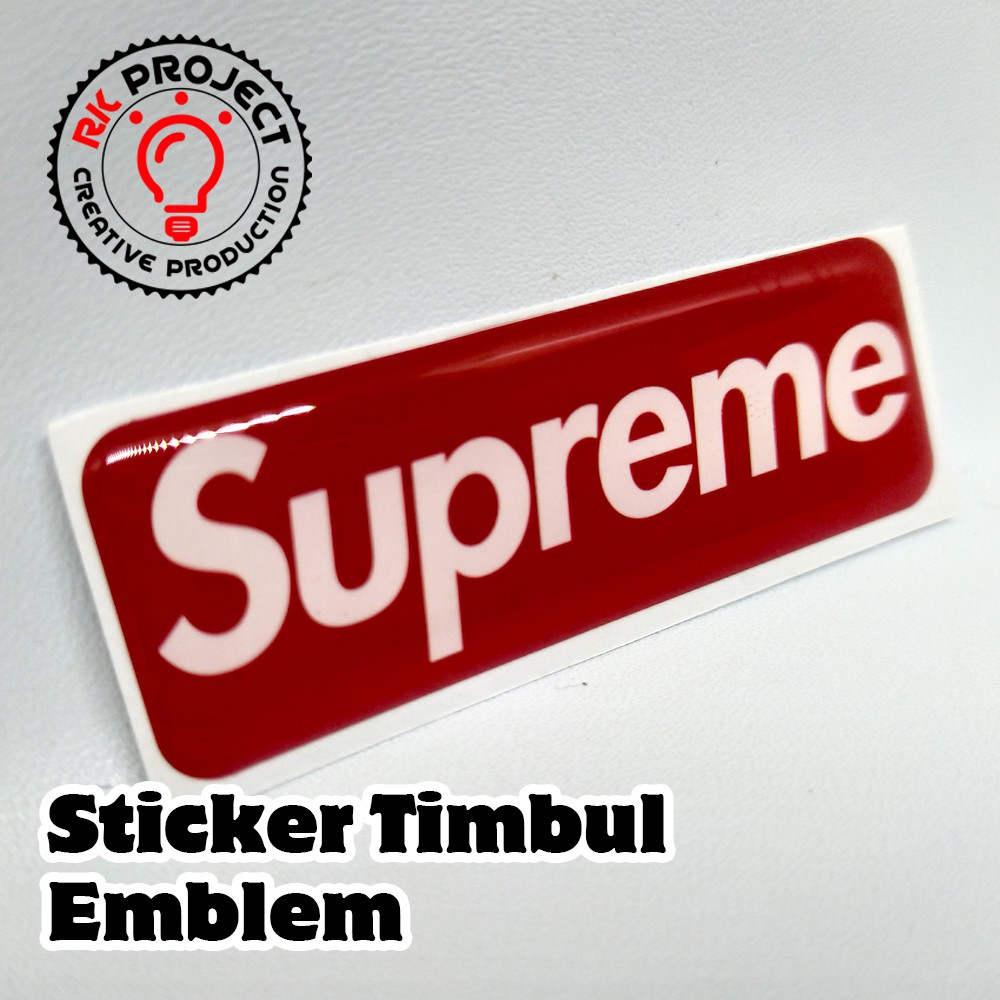 Supreme Sticker Embossed Flexible Resin Emblem | Shopee Philippines