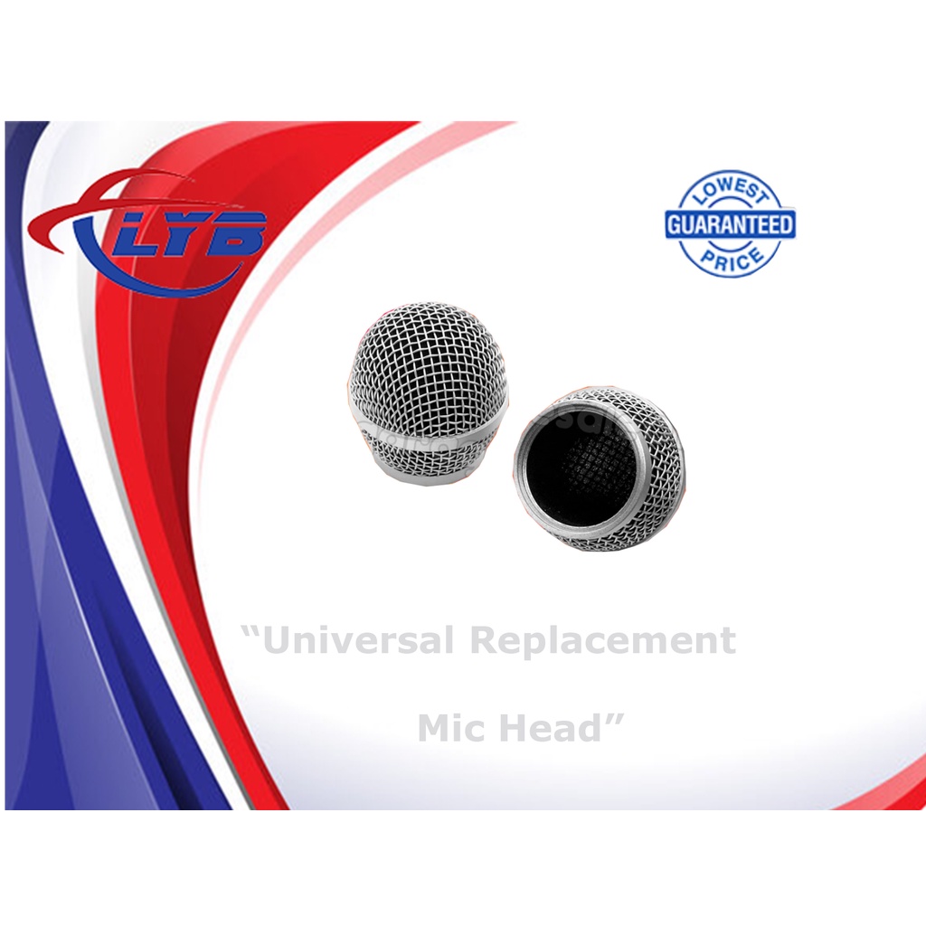 Universal Microphone Head Replacement (MIC HEAD) SILVER | Shopee ...