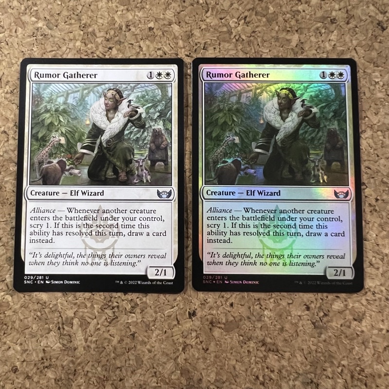 MTG RUMOR GATHERER | ELF WIZARD | STREETS OF NEW CAPENNA | WHITE ...