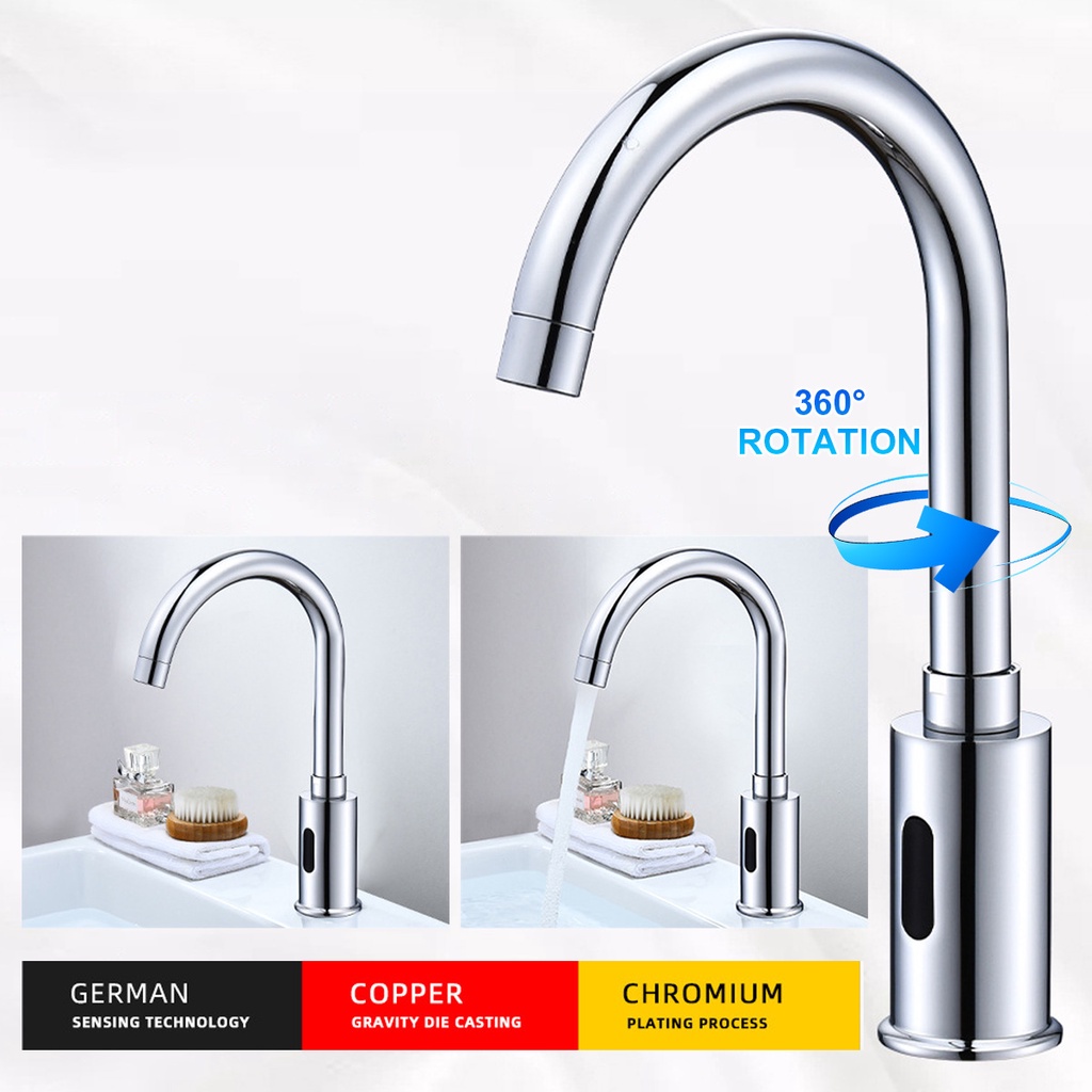 Automatic Infrared Sensor Faucet Single Cold Water Deck Mounted ...