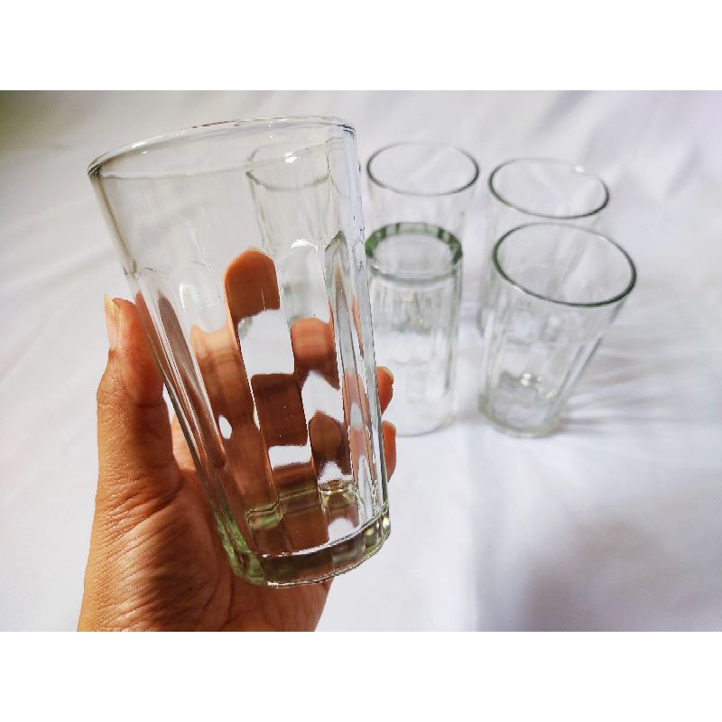 6pcs baso 8812 tumbler glass everyday 10oz transparent water juice soda ...