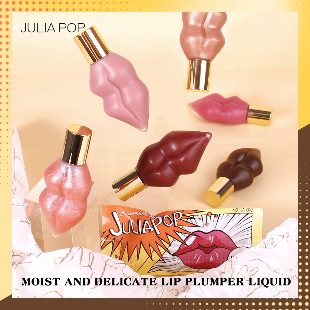 6 Colors Lip Plumper Lip Gloss Fuller Hydrated Lips Ginger Mint Enhancer Moisturizing Hydrated ...