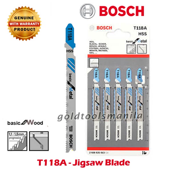 BOSCH 2608631013 T118A Jigsaw Blade GTE | Shopee Philippines