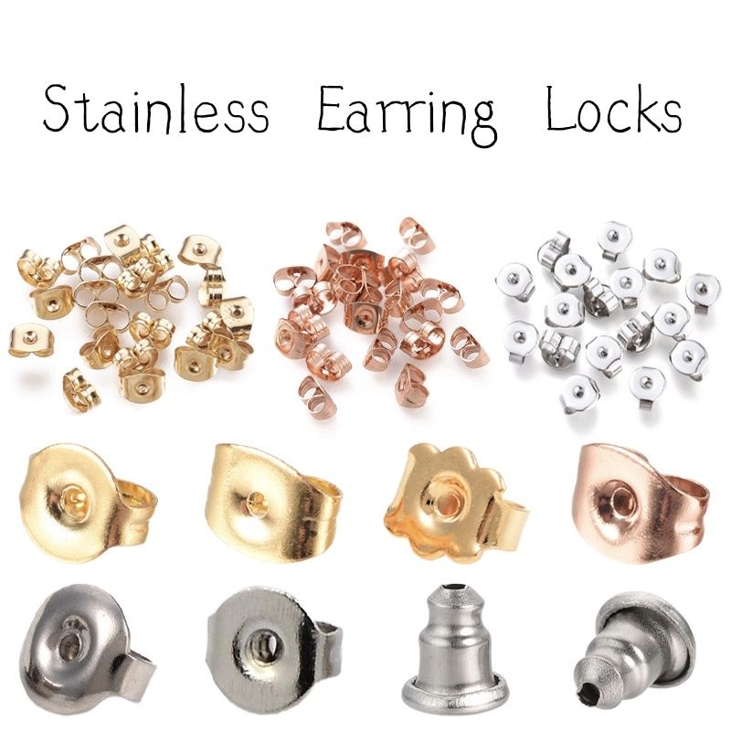 Stainless Earring nuts 50s | Earring locks backs | Earknots | Studs ...