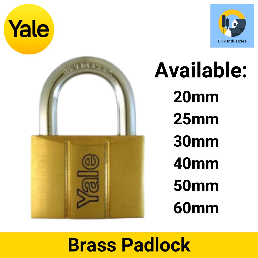 Yale Brass Padlock Heavy Duty 20mm 25mm 30mm 40mm 50mm or 60mm | Shopee Philippines
