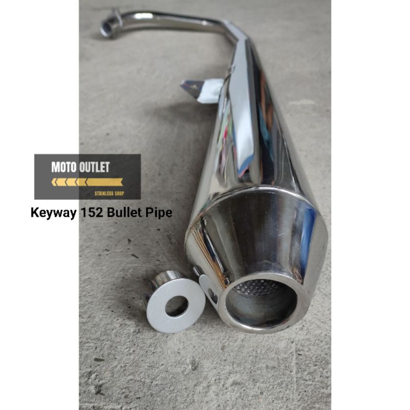 Keyway Cafe Racer 152 Brandnew Stainless Bullet Pipe with silencer ...
