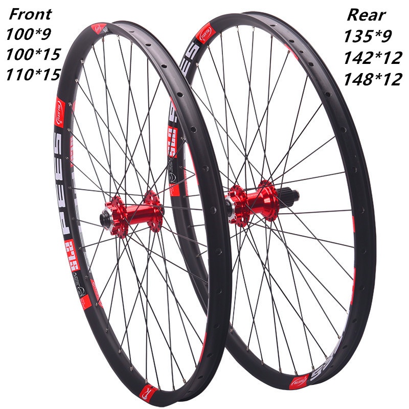 RUJIXU MTB Bike Wheelset 26 27.5 29 inch AM or DH 30mm Wide Rim148 ...