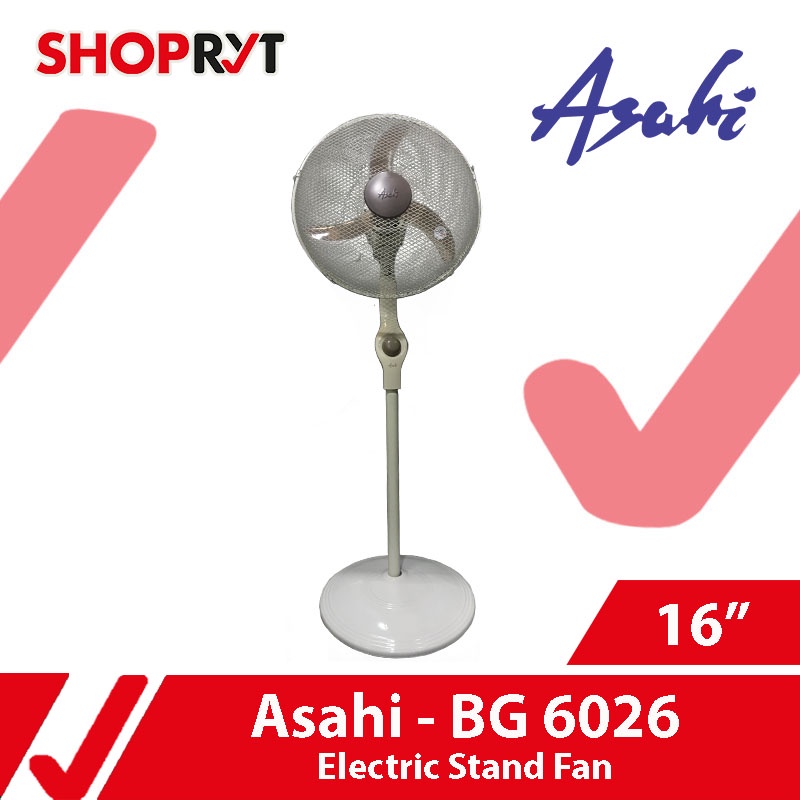 Asahi Stand Fan Baby-Safe Grill 16" BG-6026 Electric Stand Fan 16in ...