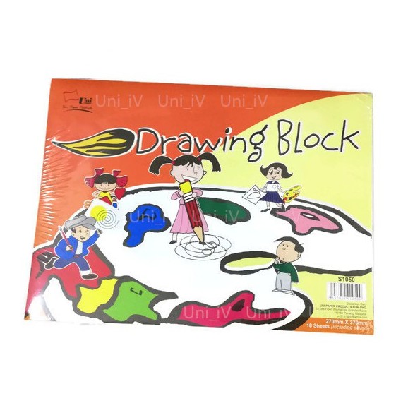 Art Drawing Block 18 Sheets (including Cover) 27x37cm Painting Paper ...