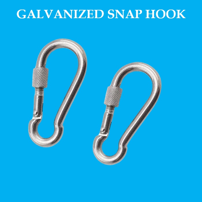 Heavy Duty Stainless 304 & Galvanized Carabiner Snap Hook with Lock 6MM ...
