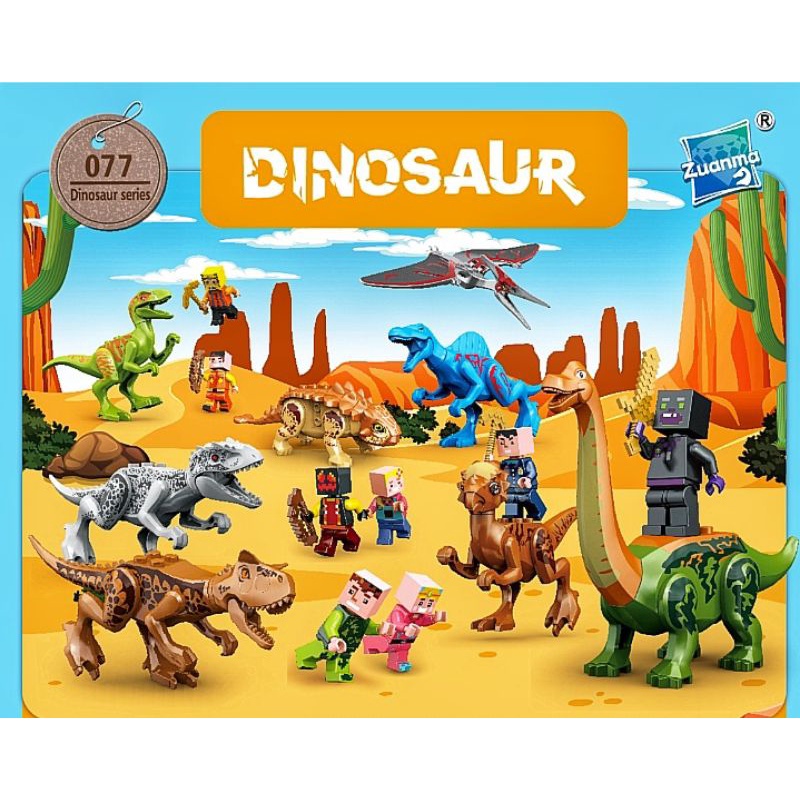 Lego Toy Dinosaur minecraft mine craft minicraft Dino Tyrannosaurus ...