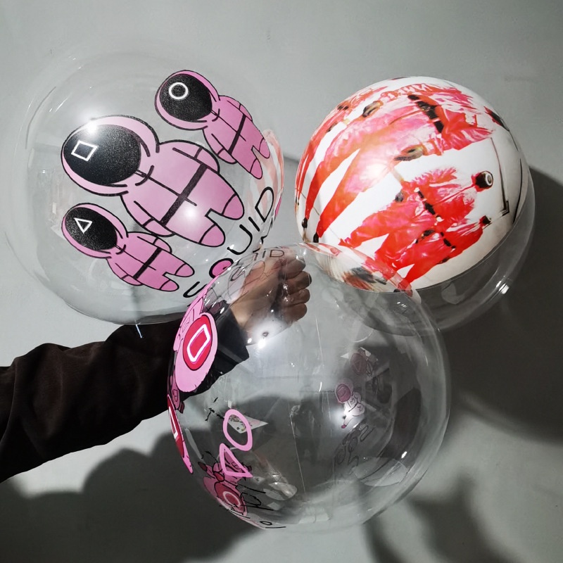 Squid Game Bobo Balloon Transparent Rubber Balloon Birthday Party ...