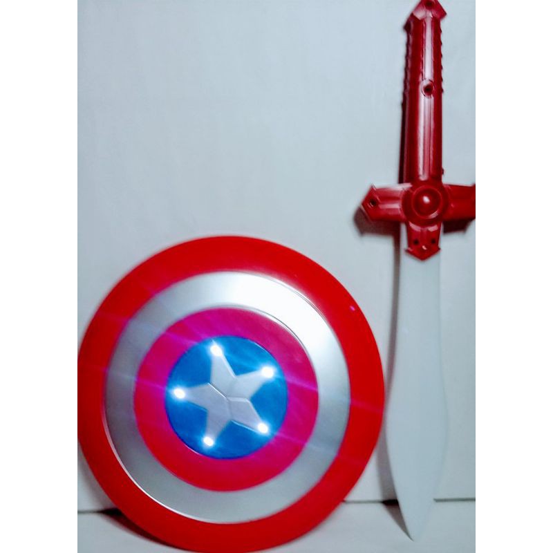 SUPER HERO SHIELD AND SWORD SET TOY'S WITH LIGHT AND SOUND | Shopee ...