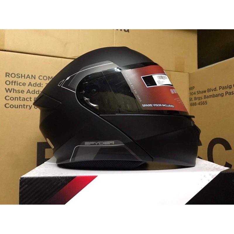 SPYDER Force Full Face Modular Helmet v2 (Free Extra Visor) | Shopee ...