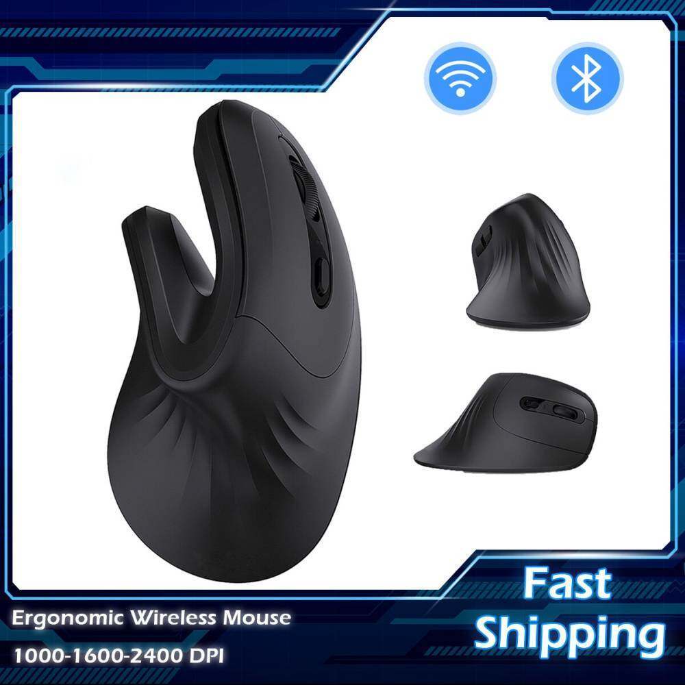 CHYI New Ergonomic Wireless Mouse Bluetooth 2.4G Optical Vertical Mice ...